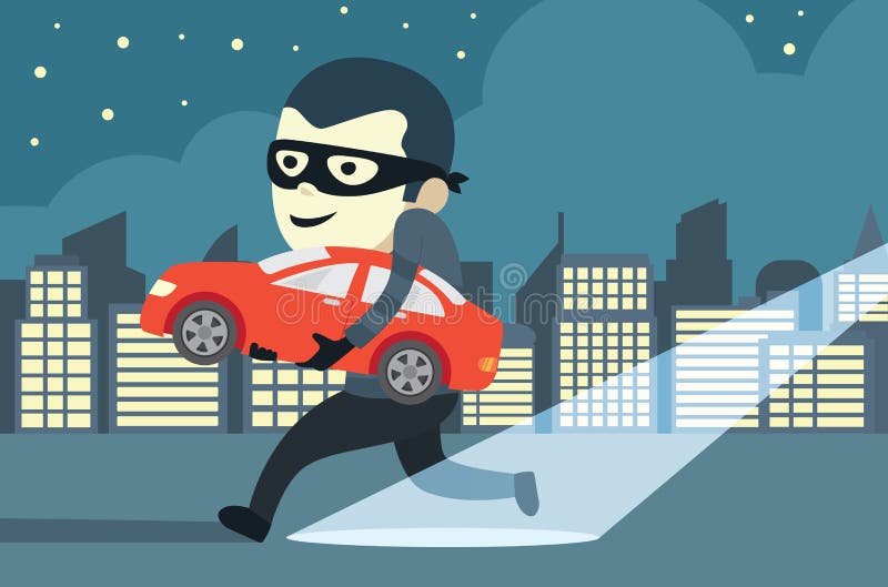 Stealing A Car Stock Vector Illustration Of Breaking 50098448