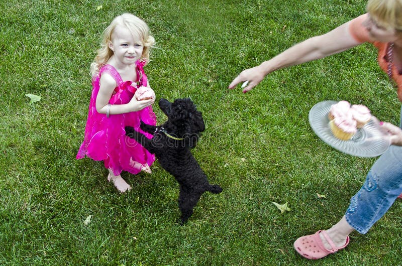 Stealing cupcake stock image. Image of cute, girl, jumping - 27667775
