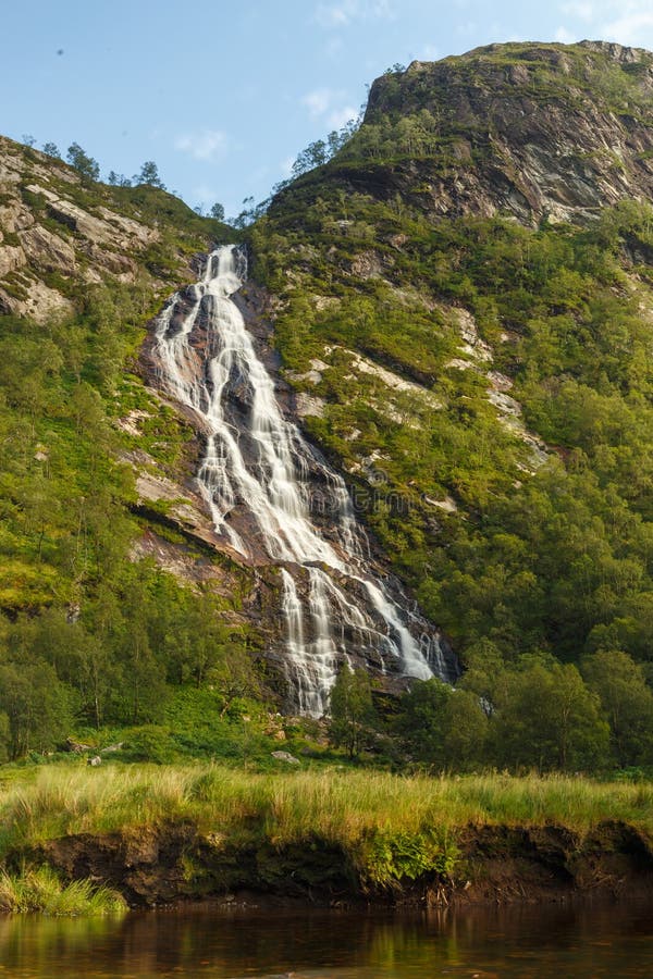 Steall Waterfall, Scotland, Glen Nevis, Highlands, United Kingdom Stock ...