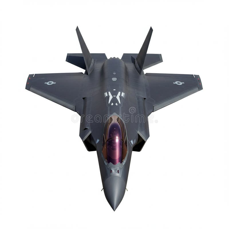A Stealth Fighter Jet with a Sleek, Angular Design and Dark Gray Body ...