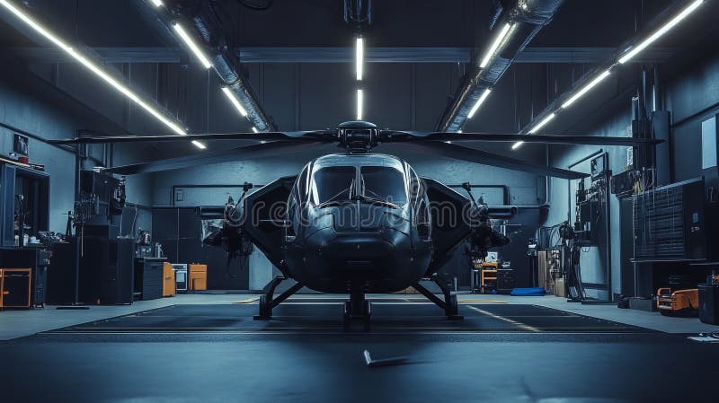Stealth Helicopter in a Hangar. Aviation Technology, Aerospace ...
