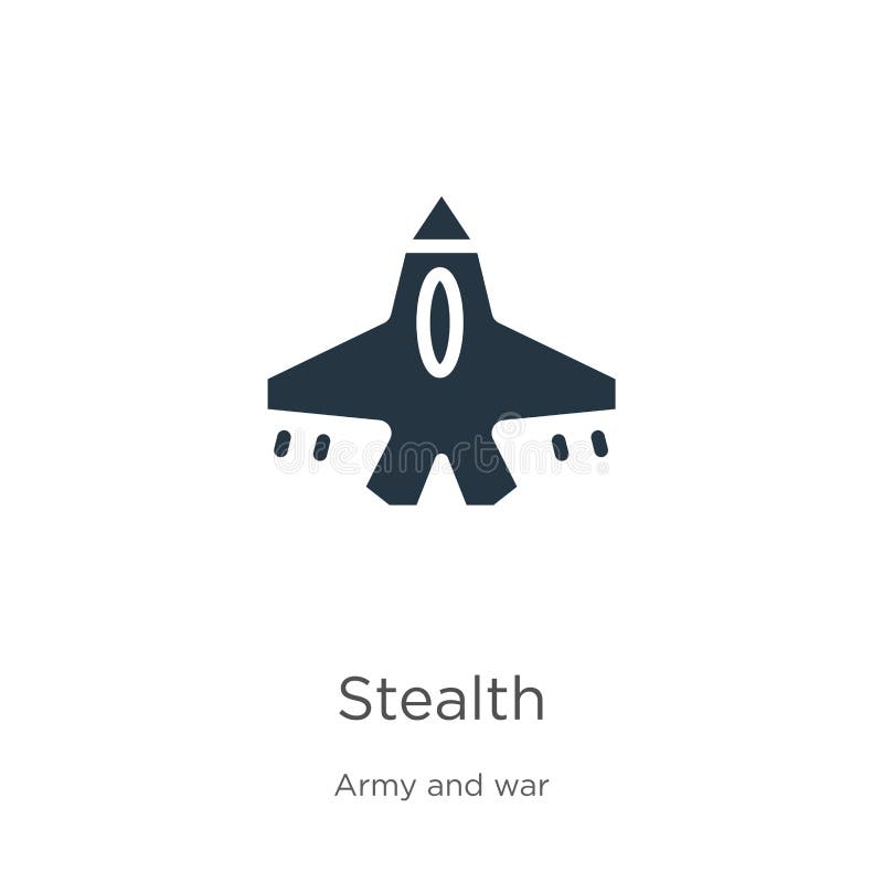 Stealth Icon Vector. Trendy Flat Stealth Icon from Army and War ...