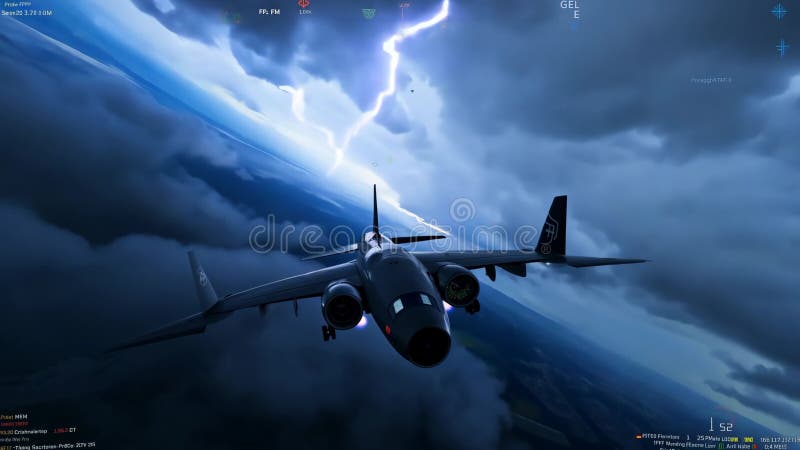 A Stealth Jet Gliding through Dense, Moody Clouds Under a Dramatic Sky ...