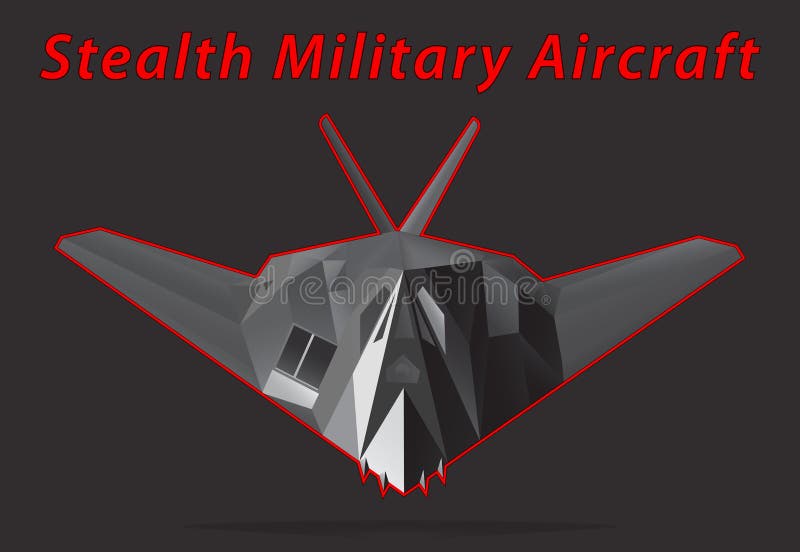 Stealth Military Aircraft. Vector Illustration Stock Vector ...