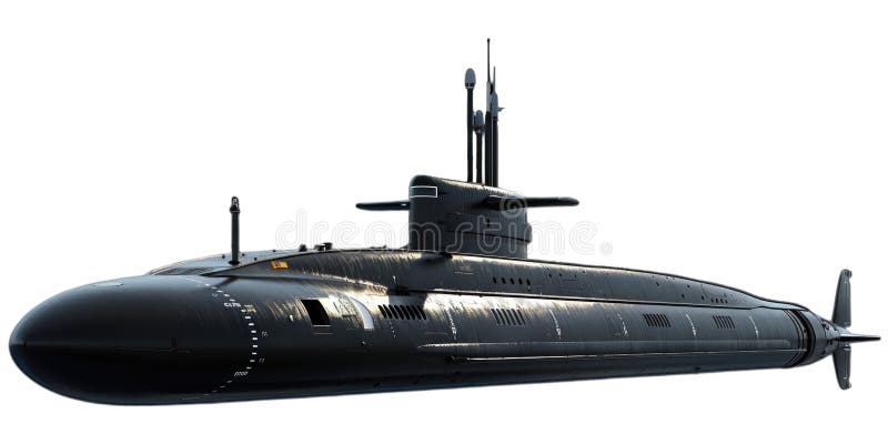 Stealth Submarine Isolated stock photo. Image of underwater - 384223508