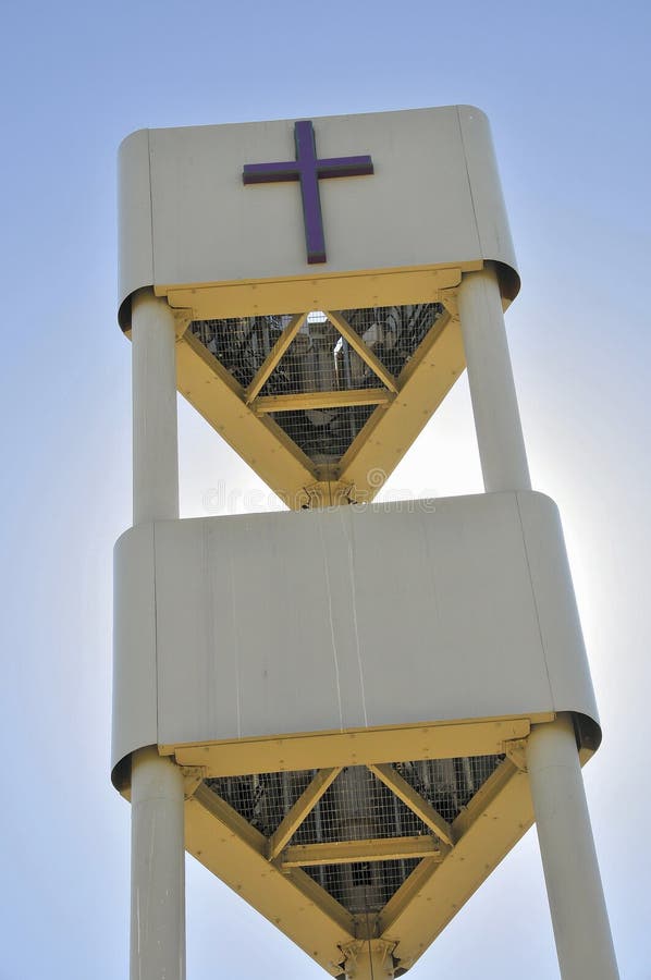 Stealth Telecommunication Tower Stock Image - Image of cross, angle ...