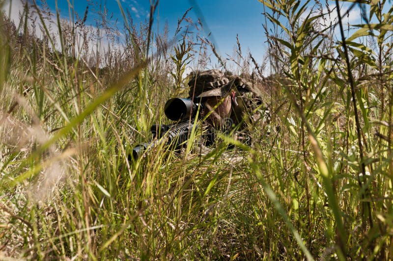 Stealth warrior - sniper stock image. Image of military - 21470029