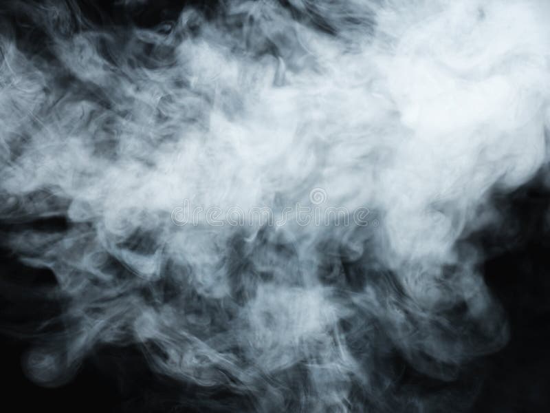 Steam in the Air with Black Background Stock Image - Image of light ...