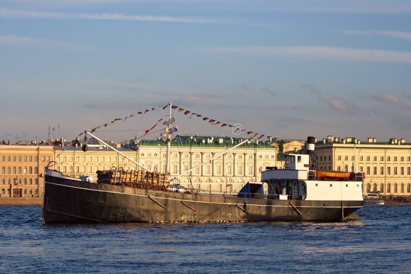 Steam barge stock image. Image of black, dock, power - 20141557