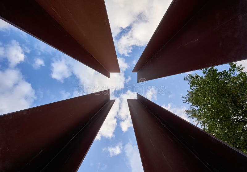 Steam Beams Rising into the Sky Stock Photo - Image of form, blue ...