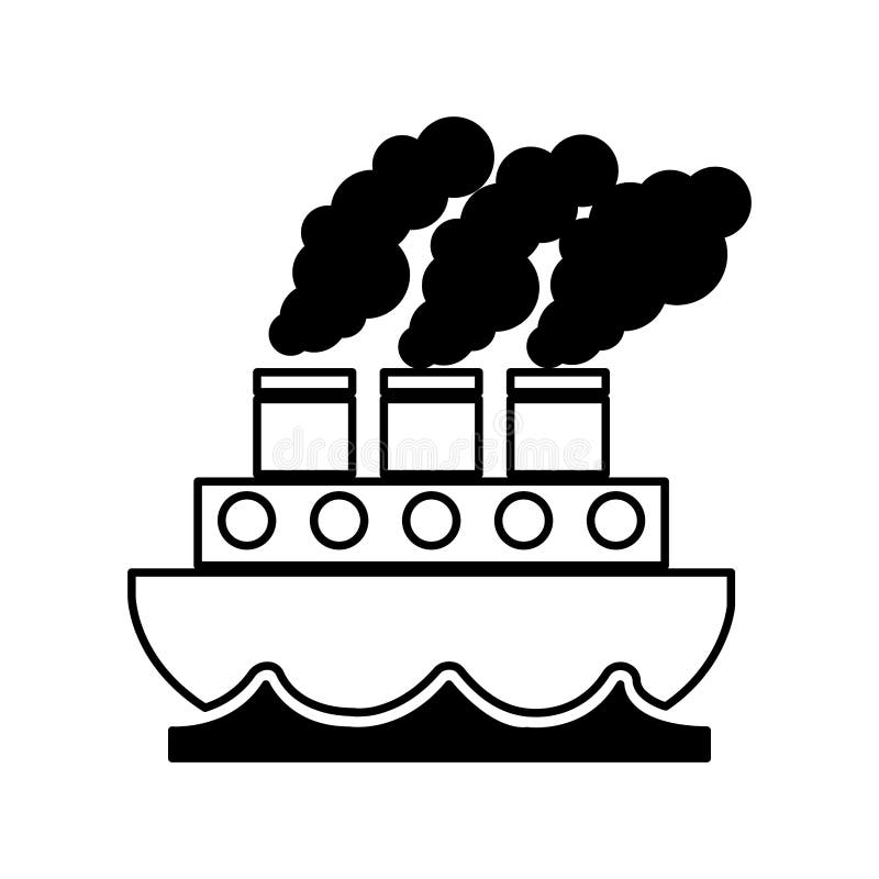 Steam boat isolated icon stock vector. Illustration of design - 90845011