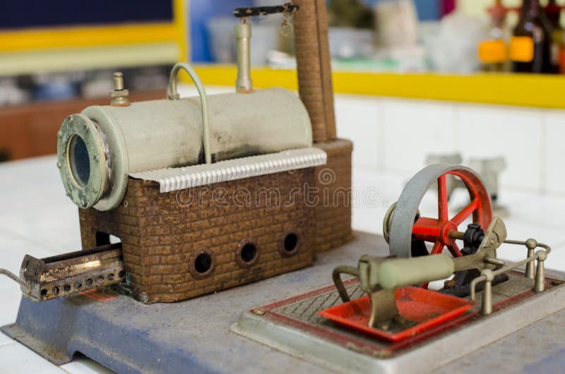 Steam Boiler and Engine Model Kit Stock Photo - Image of boiler, rusted ...