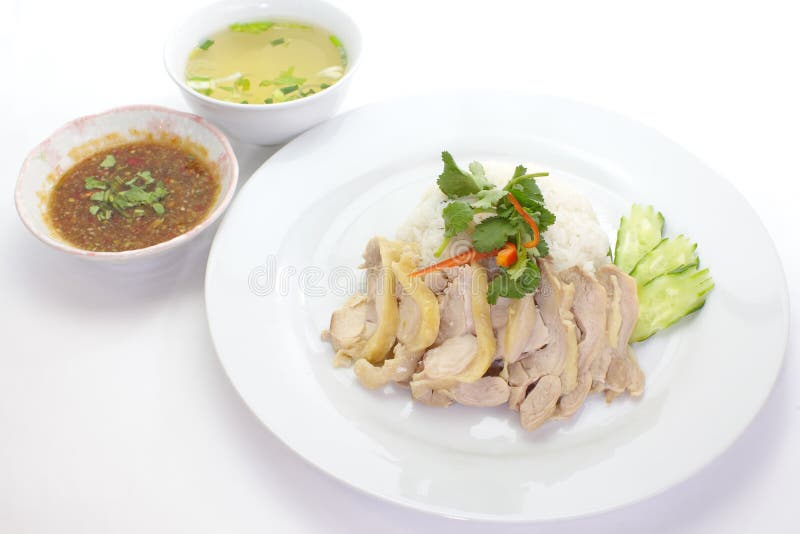 Steam Chicken with Rice stock image. Image of healthy - 41648263