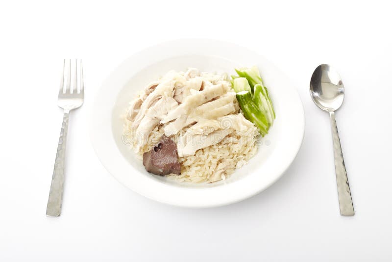Steam Chicken with Rice stock image. Image of meat, healthy - 85061695