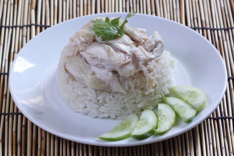 Steam chicken with rice stock photo. Image of fresh, sliced - 40044022