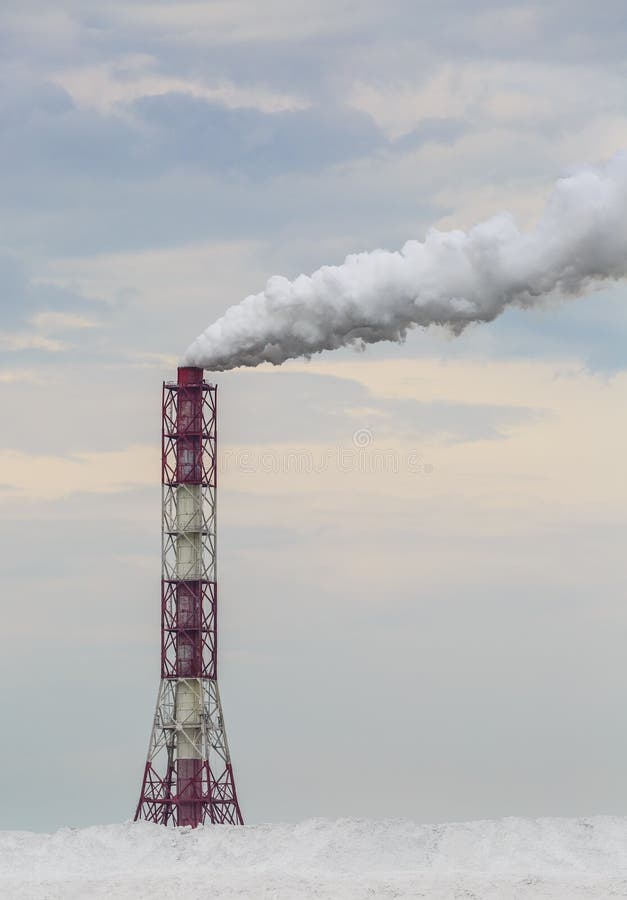 Steam from Chimney on the Plant Stock Image - Image of distillation ...