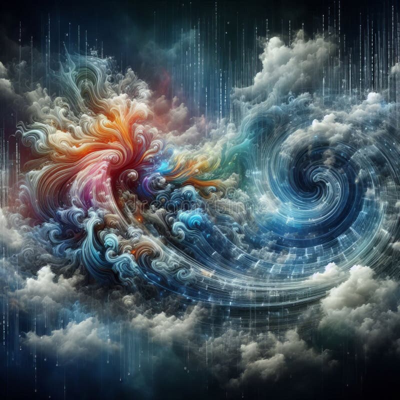 Steam Code Use Matrix Code To Represent the Swirling Steam Creat Stock ...