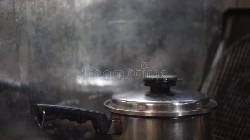 Steam Coming Out of the Pot Stock Video - Video of indoors, boiling ...