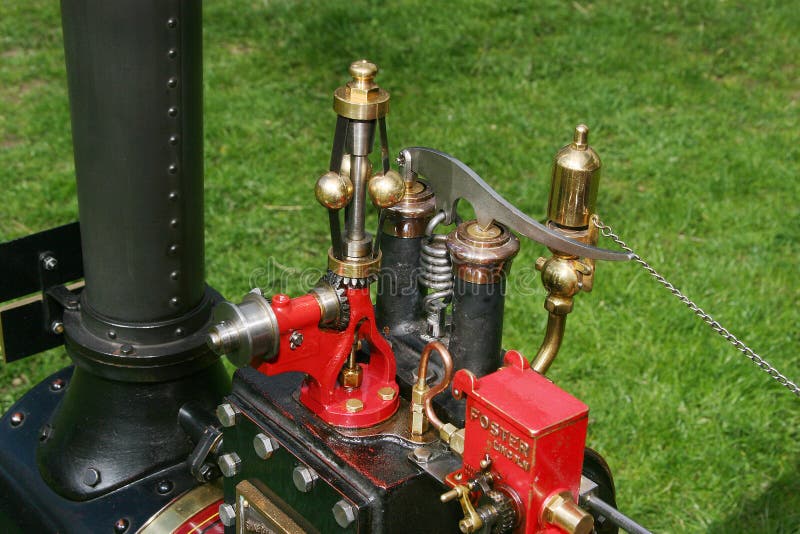 Steam Control System on Model Traction Engine. Editorial Photo - Image ...