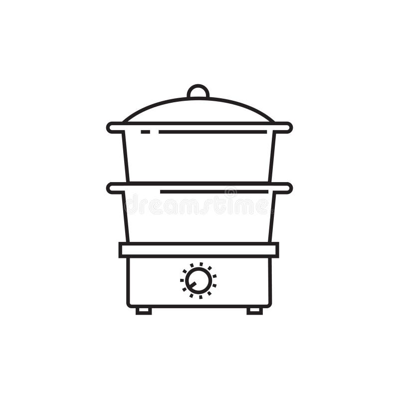 Steam cooker. stock vector. Illustration of cooker, cooking - 191489662