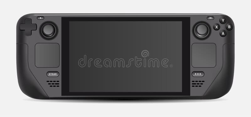The New Valve Steam Deck Portable Gaming Console Vector Stock Vector ...