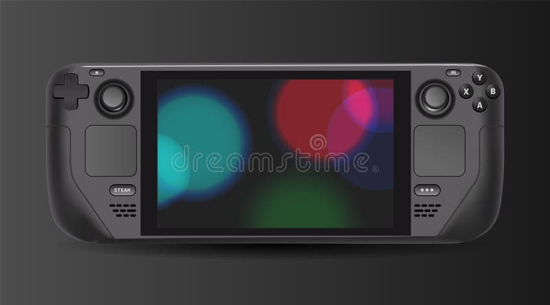 The New Valve Steam Deck Portable Gaming Console Vector Black ...