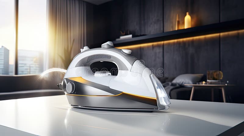 Steam Electric Iron on Board in Laundry Room Stock Photo - Image of ...