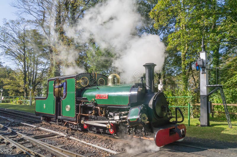 Steam Engine `Blanche` at Woody Bay Station in Devon Editorial Photo ...