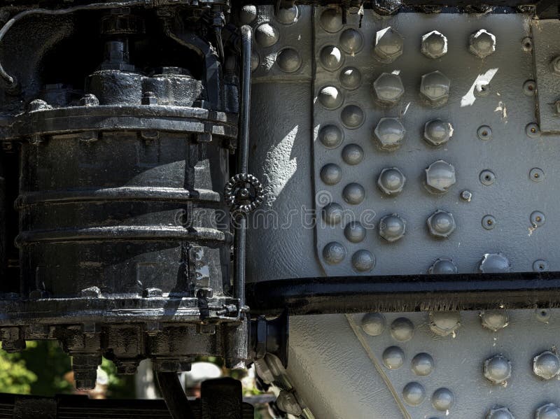 Steam Engine Boiler Close Up Black and Gray Stock Image - Image of ...