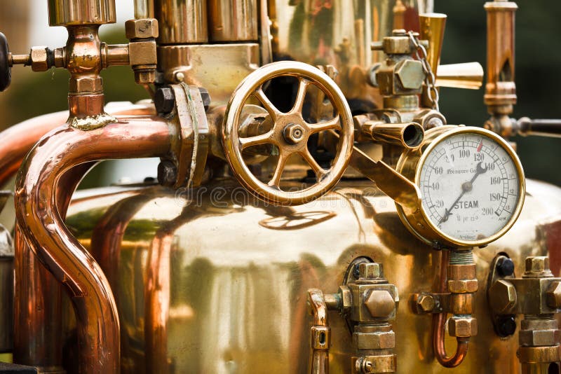 Steam Engine Brass Pipes stock photo. Image of engines - 16412554