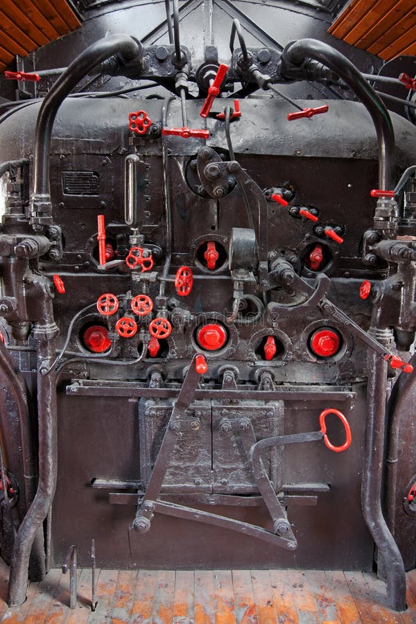 Steam engine control panel stock image. Image of iron - 56147895