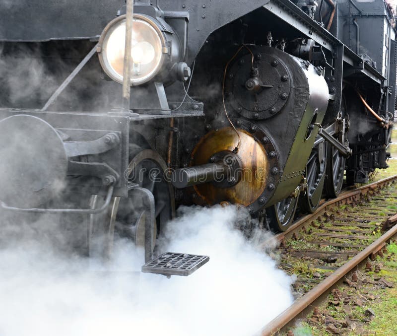 Steam engine stock image. Image of cast, shield, lamp - 50598009