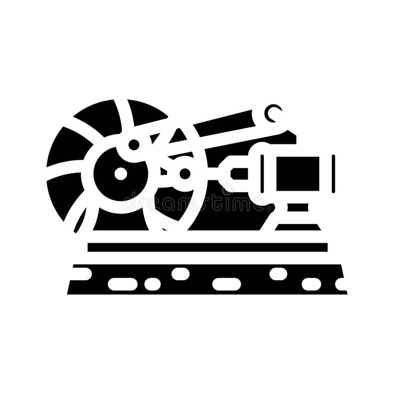 Steam Engine Industry Glyph Icon Vector Illustration Stock Illustration ...