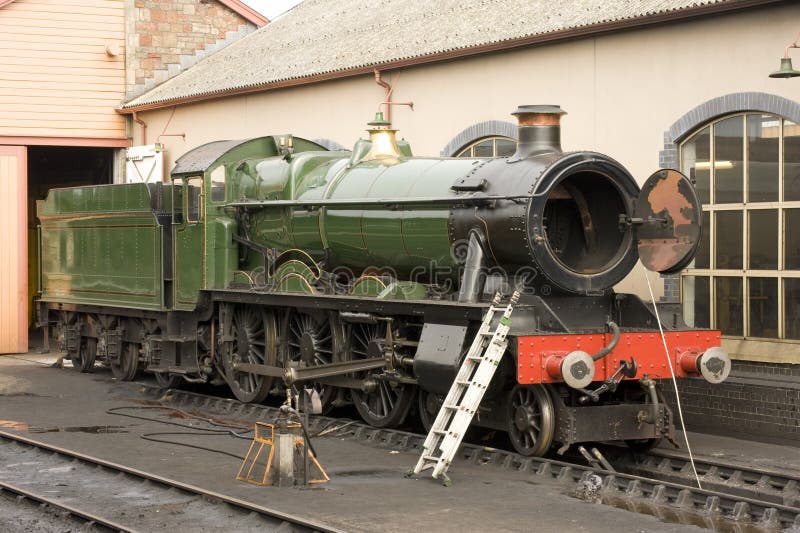 Steam Engine Maintenance, Minehead Stock Photo - Image of tracks ...