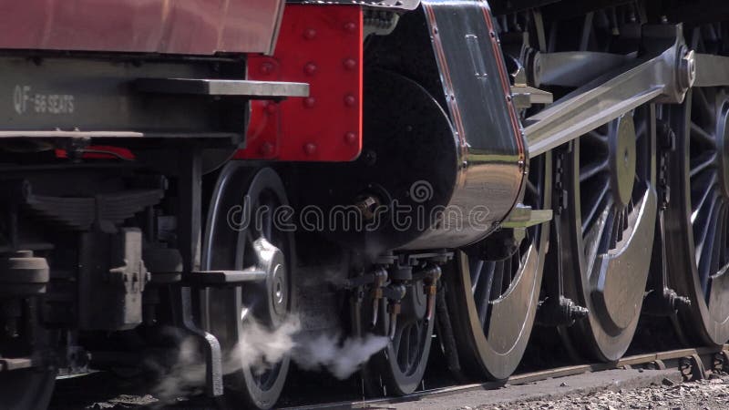 Steam Engine Moving Slowly Forward 4K Stock Footage - Video of back ...