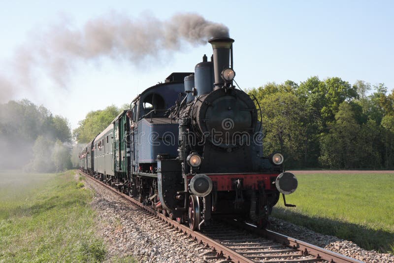Steam engine powered train stock photo. Image of loco - 5189946