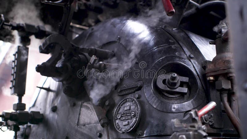 Steam engine in process stock video. Video of steam - 171345765
