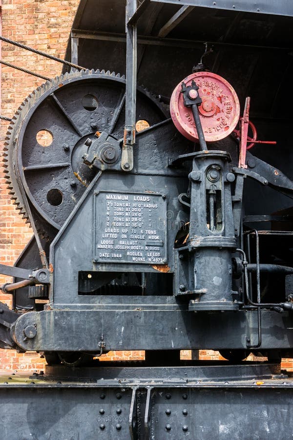 Steam Engine on a Crane at Gloucester Docks, UK. Stock Image - Image of ...