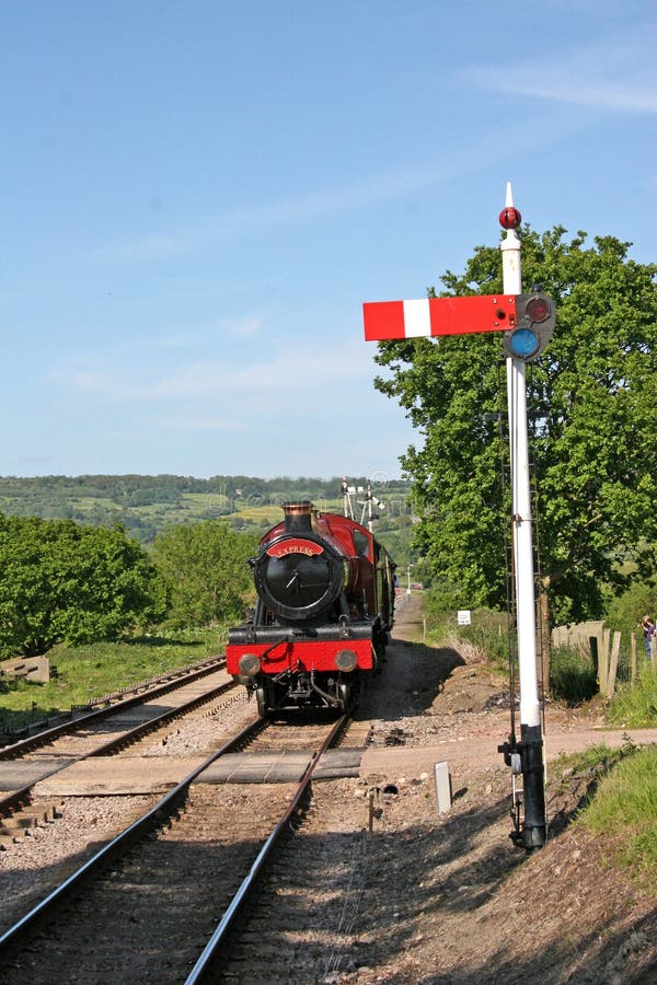 Steam engine stock photo. Image of train, signal, track - 35434816