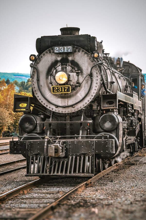 A Steam Engine on the Tracks, Big Editorial Stock Photo - Image of iron ...