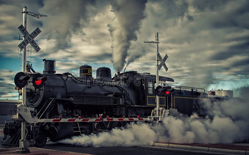 Steam Engine on the Tracks stock photo. Image of steam - 51238162