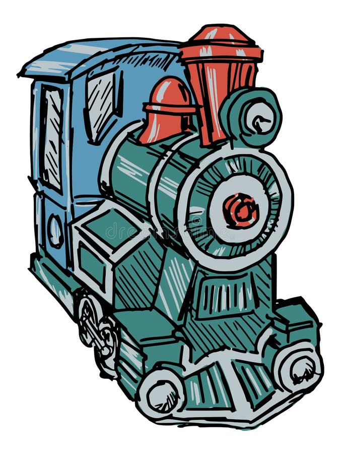 Toy steam engine train stock vector. Illustration of railway - 27714965