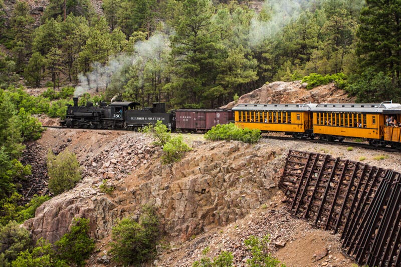 Steam Engine Train in Mountains Editorial Image - Image of mountains ...