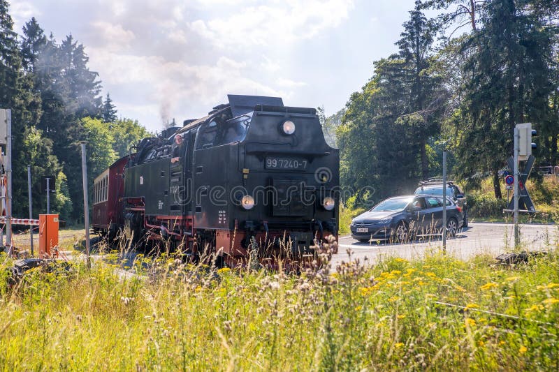 Steam-engine Train on the Railway of Wernigerode in Germany Editorial ...