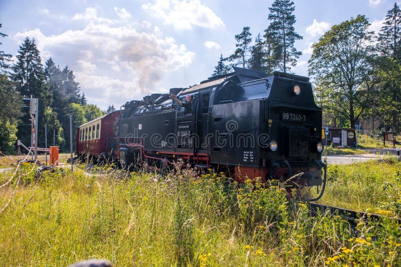 Steam-engine Train on the Railway of Wernigerode in Germany Editorial ...