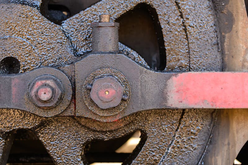 Steam Engine Wheel Close Up Detail Stock Photo - Image of machinery ...
