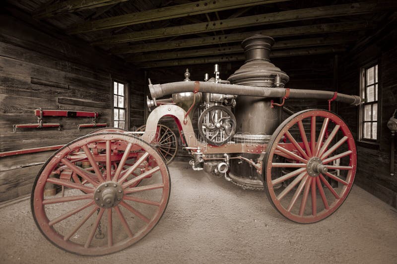 Steam Fire Engine stock image. Image of west, bike, retro - 365010779