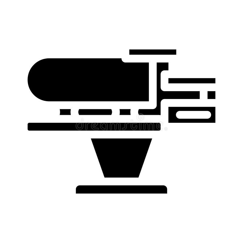 Steam Generator Heated Table Glyph Icon Vector Illustration Stock ...