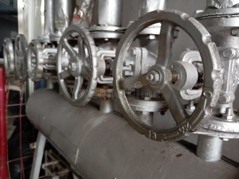 Steam Header for Heat Steam Boiler Machine Stock Image - Image of ...