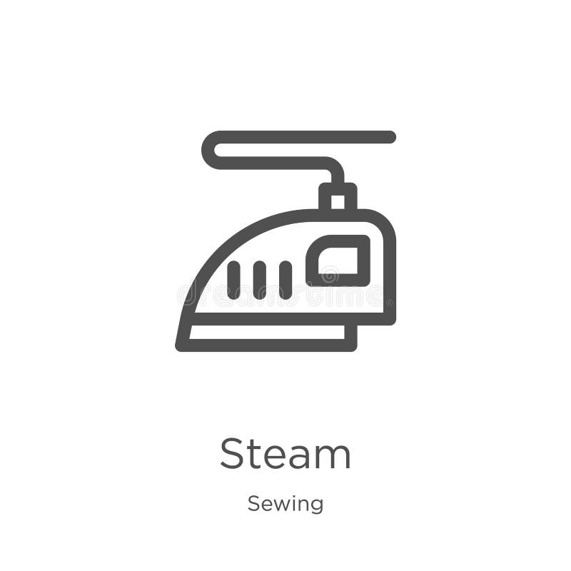 Steam Icon Vector from Sewing Collection. Thin Line Steam Outline Icon ...